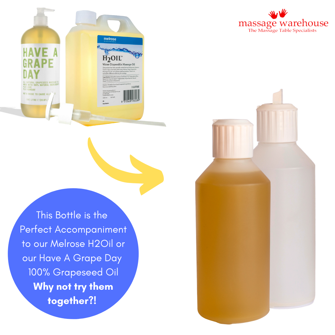 Refillable Plastic Bottle with Flip Top Cap - Massage Warehouse